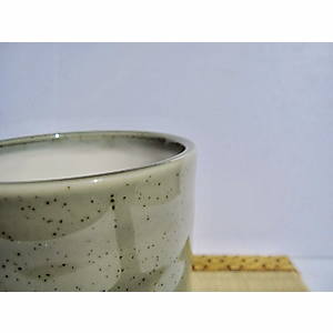 Mino Ware Japanese Traditional Yunomi Tea cups, 10.1 fl. oz, Set of 2 Authentic, Reed Motif Design Mashiko for Hot Green Tea, Matcha tea, Bancha from Japan