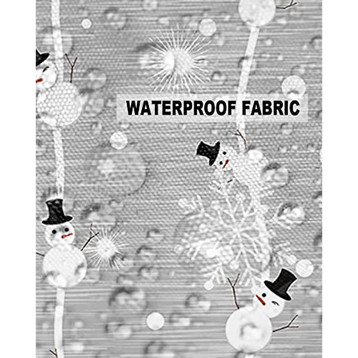 Christmas Outdoor Pillow Covers Snowman Snowflake Waterproof Lumbar Pillowcases Set of 2 Chritsmas Lights Grey Background Decorative Patio Furniture Pillows 16x16 inch x 2pcs