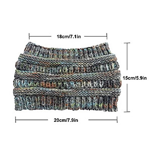 tuduoms Womens Cable Knit Headband Fleece Lined Winter Ear Warmer Tie Dye Headband Wrap for Christmas Valentine’s Day Giving Red