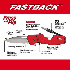 for Milwaukee Tool 48-22-1540 Fastback 5In1 Folding Knife