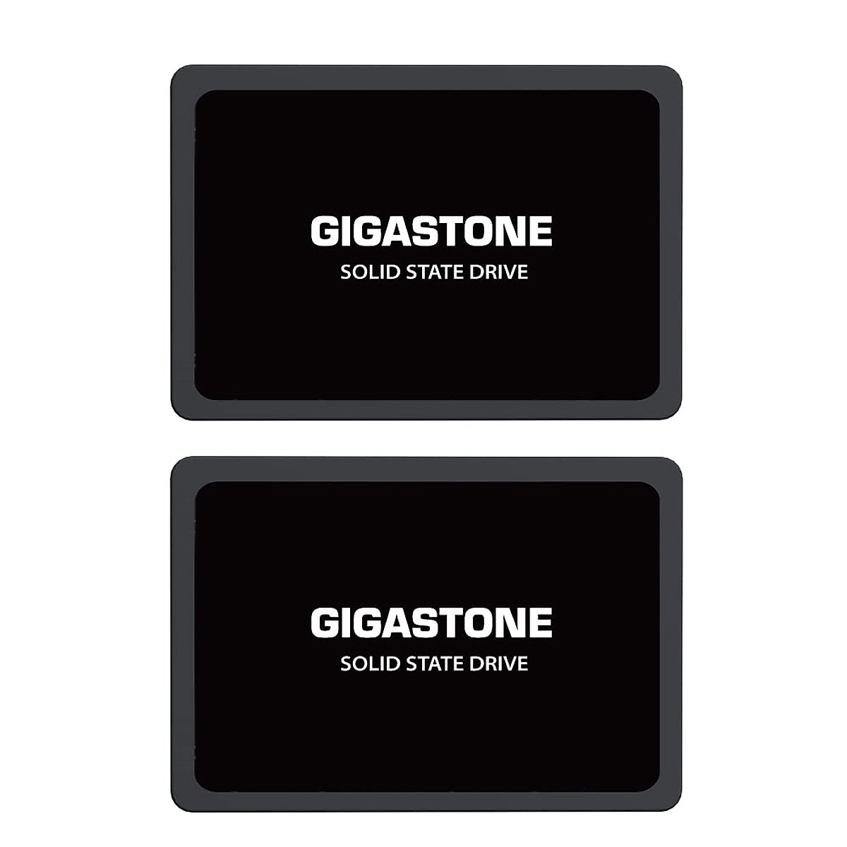 Gigastone SATA SSD 1TB (2-Pack) 2.5 inch SSD 520MB/s Upgrade Laptop PC Memory and Storage PS4 HDD Replacement 2.5" Internal Solid State Hard Drives SATA III SLC Cache 3D NAND Increase Performance