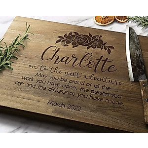 Personalized Retirement Cutting Board - Engraved Gifts, Personalized Cutting Board, Retirement Gift, Gift For Retirement
