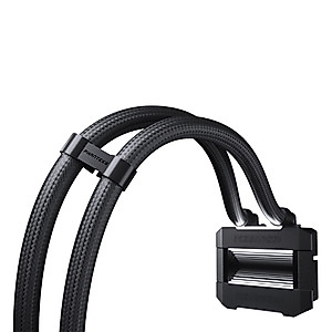 Phanteks (PH-GO360T30_DAG02) Glacier One 360T30 Gen 2 D-RGB AIO Liquid CPU Cooler, 360mm Radiator, Infinity Mirror Pump Cap Design, Aluminum Covers, 3X T30-120 Premium High-Performance Fans, Black