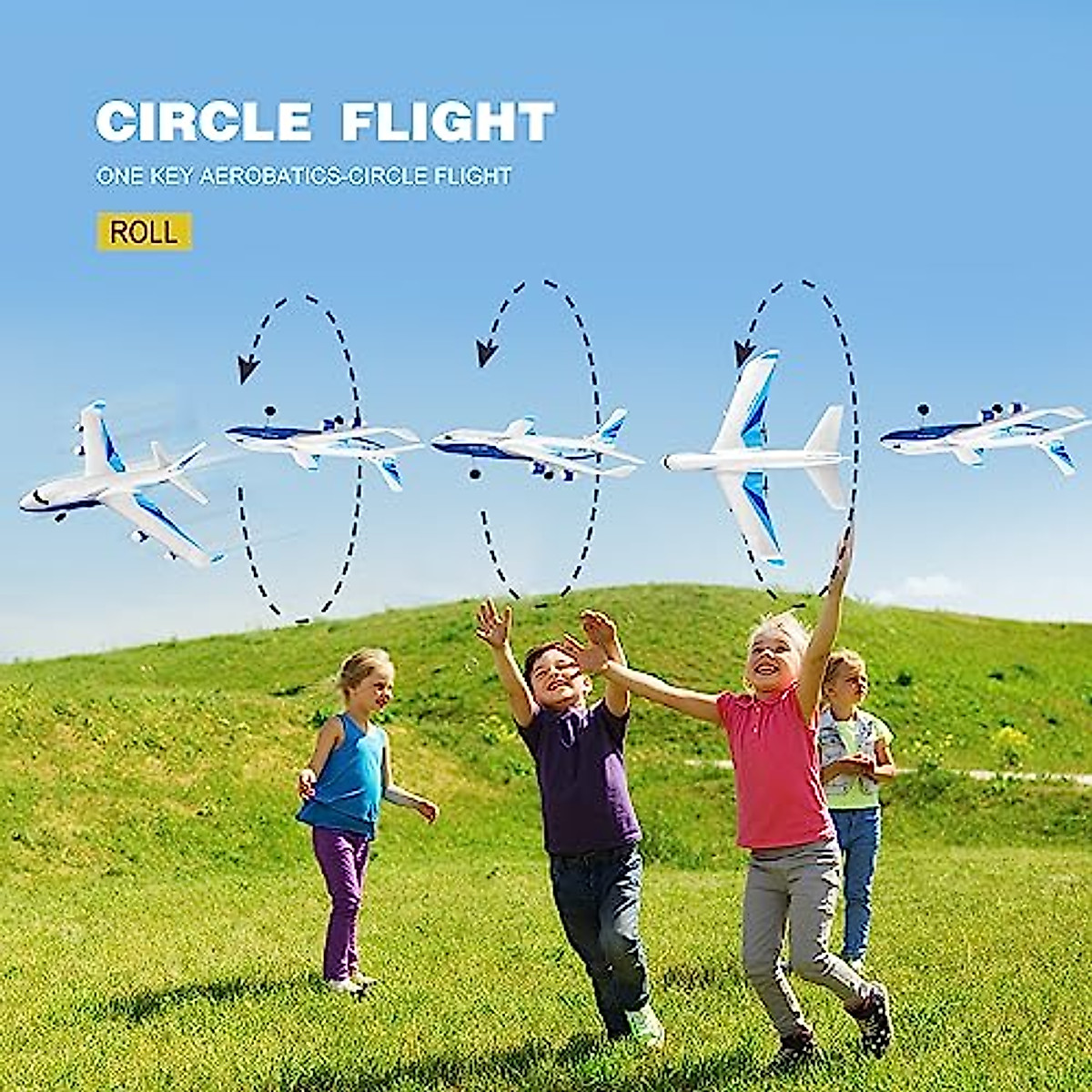 4DRC RC Plane,G2 Remote Control Jet Airplane for Beginners Adult, Ready to Fly Airplane with One Key Aerobatic,LED Light,4-Axis Fighter Jet,2.4Ghz Plane for Kids Boys Girls Beginner,2 Battery