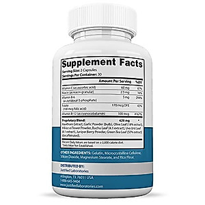 Glucotrust Advanced Formula 620MG Formula All Natural Cardiovascular Support Supplement Pills 60 Capsules