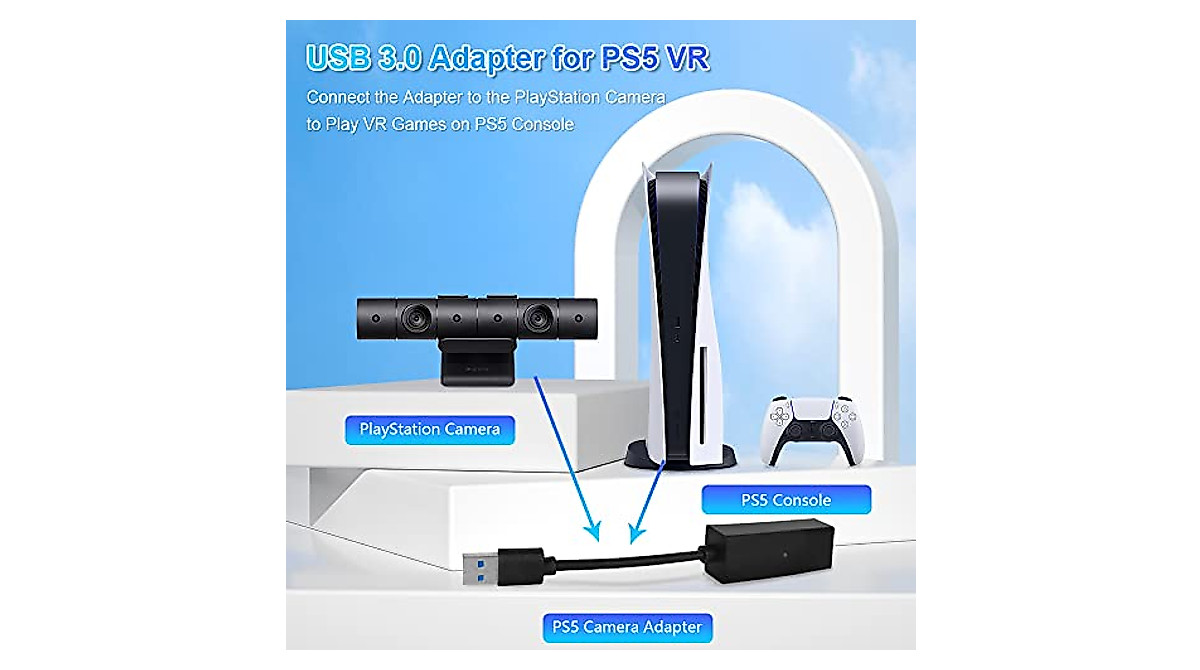 JZW-Shop PS VR Mini Camera Adapter for PS5 & PS4