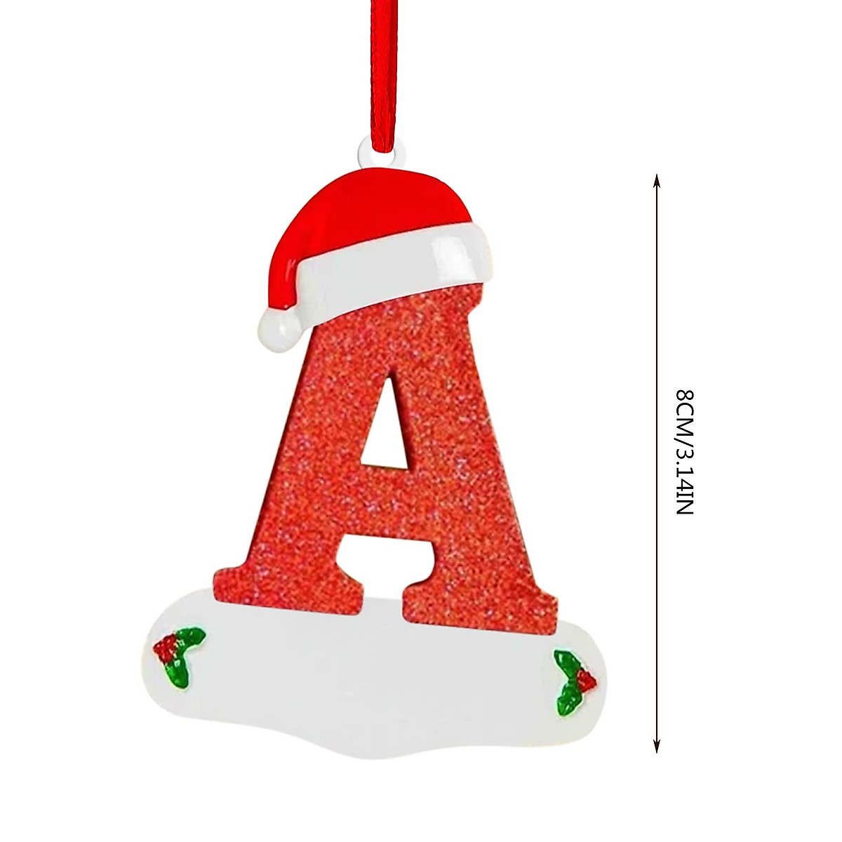 IAMAGOODLADY Christmas Decorations,Christmas Tree Decorations 26 English Letters Ornaments DIY Xmas Tree Hanging Decor Single Letter with Christmas Hat Chrsitmas Decorations 2023