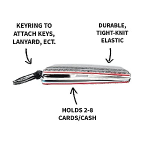 Thread Wallets Slim Minimalist Elastic Wallet for Men & Women | Small Credit Card Holder for Front Pocket (Chocolate)