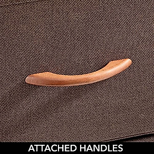 mDesign Storage Dresser Furniture Unit - Tall Standing Organizer Tower for Bedroom, Office, Living Room, and Closet - 4 Drawer Removable Fabric Bins - Espresso Brown