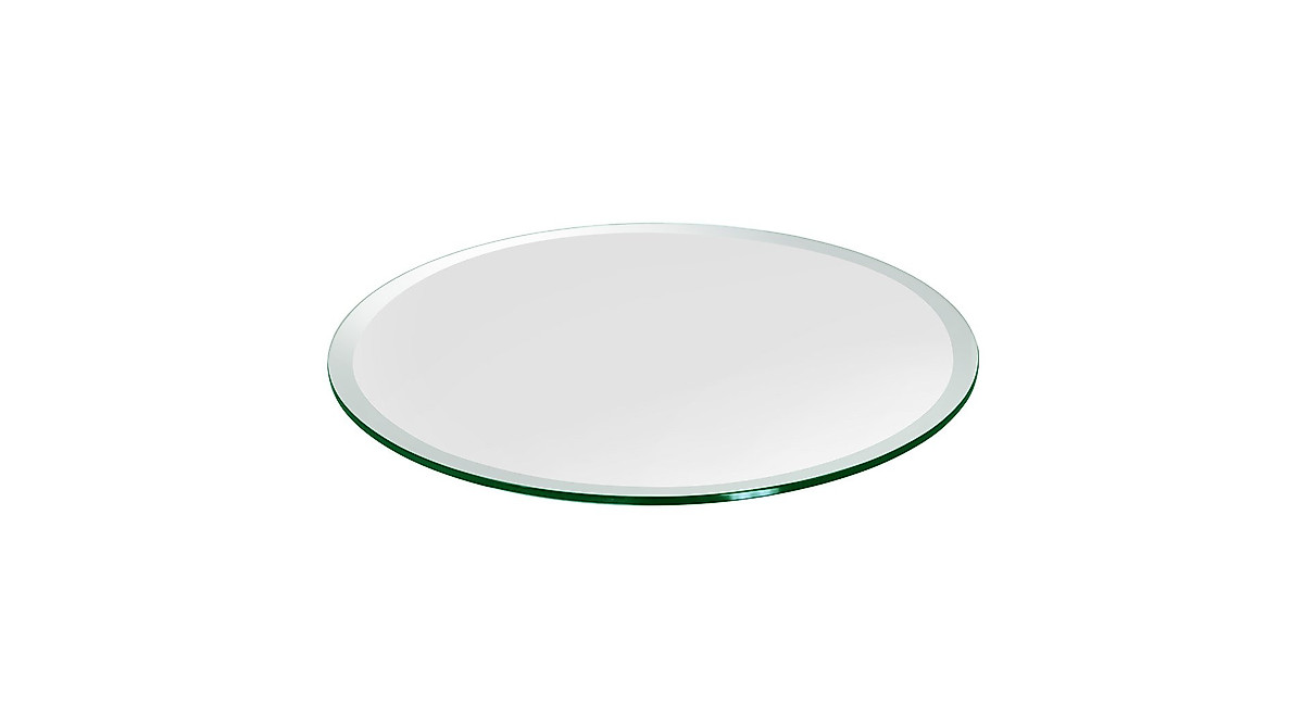 Dulles Glass 24" Round Tempered Table Top - 1/2" Thick