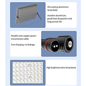 ZXXHNNAIH Home Solar Powered Street Lights, Dusk to Dawn IP67 Waterproof Solar Lights with Remote Control Extension Cord for Outdoor Parking Lot Yard,300W