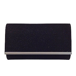 JNB Glittering Evening Clutch, Black