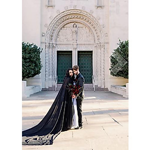 Bridal Veils, Dark Knight Cape Cosplay Costume for Men Women, Black (3M)
