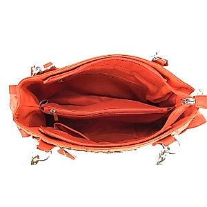 Zzfab Diamond Flower Studded Rhinestone Concealed and Carry Purse