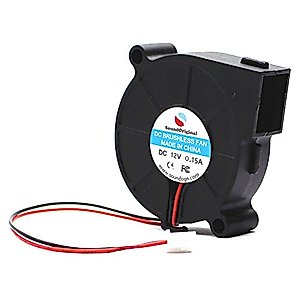 SoundOriginal 12VDC Brushless Blower Cooling Fan 50x50x15mm Fans for 3D Printer Humidifier Aromatherapy and Other Small Appliances Series Repair Replacement (x1 12V)