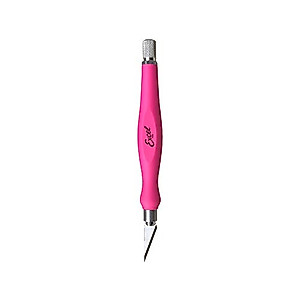 Excel Blades Fit Grip Knife - Ultra Sharp Knife with Carbon Steel Angled Edge Blade & Contoured Rubberized Grip - Light Duty Cutting Tool for Precision Cutting and Trimming - Pink, Made in the USA