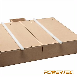 POWERTEC 71673 Table Saw Sled Kit w/T-Tracks, Miter Bars, Knob, Bolt and Screws Set
