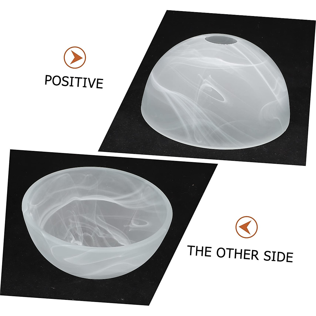 GARVALON Frosted Glass Lampshade Bell Lamp Shades Round Chandelier Fandelier Ceiling Fan Globe Lamp Shades Ceiling Lamp Shade Ceiling Fan Glass Bowl Replacement Household Lamp Shade Fixture