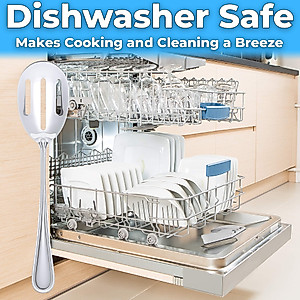 Super Elegant, Heavy Duty Serving Spoon 1 Pc Set. Stainless Steel Slotted Spoons to Serve Pasta and Vegetable. Best Flatware for Buffet and Family Style Dining, Catering, Banquets and Dinner Parties