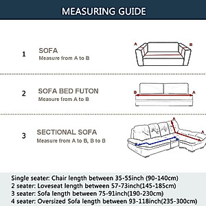 GUYIRT High Stretch Sofa Cover, Dustproof Furniture Protector for 1 2 3 4 Seater Sofa, Anti Slip Sofa Slipcovers with Elastic Strap-Blue-4 Seater(235-300cm)