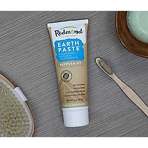 REDMOND Earthpaste - Natural Non-Fluoride Toothpaste, 4 Ounce Tube (3 Pack, Peppermint)