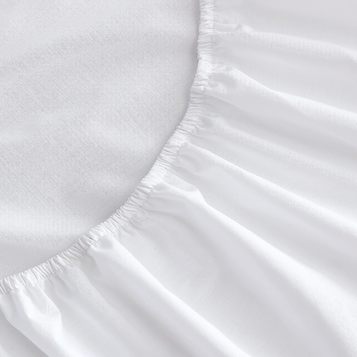 Nautica - Twin Fitted Sheet, Cotton Percale Bedding, Casual Home Decor (Solid White, Twin)