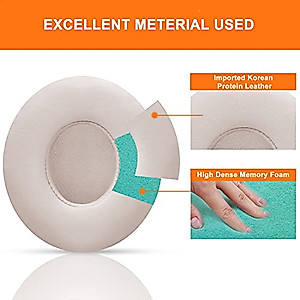 Ear Pads Replacement for Beats Solo 3 - GVOEARS Earpad Cushions Covers for Solo 2 Solo 3 Wired Wireless ON-Ear Headphones with Noise Isolation Memory Foam Protein Leather (Light Pink)