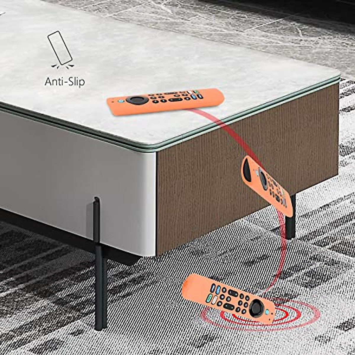 CT-RC1US-21 Remote Cover Replacement for Toshiba and Insignia NS-RCFNA-21 TV Remote Controller, Orange Silicone Protective Case Skin Sleeve Glow in Dark - LEFXMOPHY