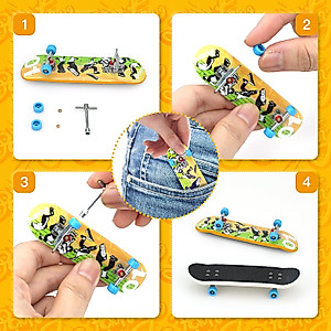 Gr8ware Skateboard Ramp, Finger Skateboard Ramp Set, Mini Skatepark for Fingerboard, Figure Boarding Skate Park, Fingerboard Skatepark Halfpipe Obstacle Deck for Kids Holiday Party Favors - Style F