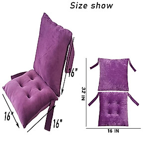 Eoieov Outdoor Indoor Seat/Back Chair Cushion, Square Patio Furniture Cushions with Zipper,Detachable Rocking Chair Seating Replacement Cushion, Hot Pink,L 32" x W 16"