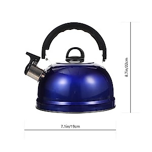 Whistling Tea Kettle Stainless Steel Tea Pot Tea Kettle Stovetop Whistling Kettle with Cool Grip Handle for for Kitchen Camping 3 Liter Gas Stove Teakettle