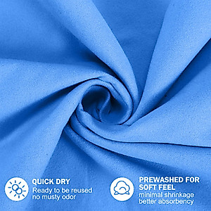 Oudain 6 Set Quick Dry Towel 12 Pack Fast Drying Towels 2 Size Microfiber Travel Towels Absorbent Compact Dry Towel for Camping Hiking Swim Beach Gym Yoga with Mesh Bag