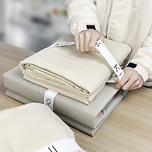 MINAYI 4 Pieces Sheet Keeper Closet Organization - Bed Sheets Set Storage Organizer -Linen Labels Sheet Organizer (King)