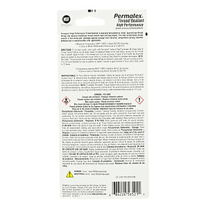 Permatex 56521 High Performance Thread Sealant, 50 ml , White