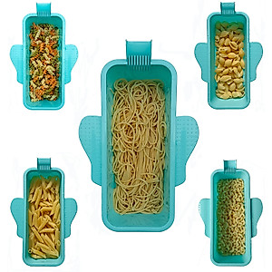 2000ML / 68OZ Microwave Pasta Container Cooker, Noodles Cooker with Strainer. Quickly Cooks up to 4 Servings Pasta, Cute Elephant-Shaped Multifunctional Cooker for Dorms, Kitchens or Offices.（Blue）