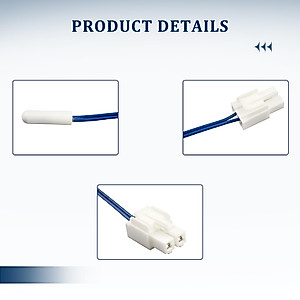 6500JB2002X Refrigerator Temperature Sensor Fits for LG, Replaces AP5594347 PS3636270 6500JB2002P 2651043 AH3636270 EA3636270, Refrigerator Thermistor for LG LFX25960SB LFX25960ST LFX25960SW