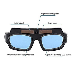 Solar Auto Darkening Welding Goggle Helmet Mask Safety Welding Glasses,Anti-Flog Anti-Glare Protective Goggles (2)