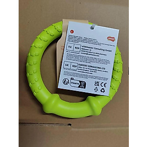 LaRoo Dog Flying Ring Toys, Floating Flying Disc ABS Durable Interactive Chew Toys for Training Outdoor Playing Puppy Medium Large Dogs (Small Green/18cm)