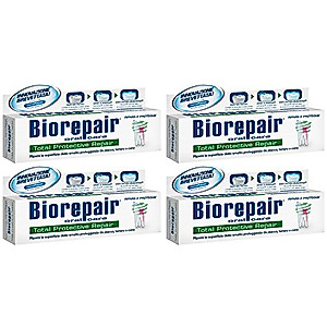 Biorepair: "Total Protective Repair" Toothpaste with microRepair * 2.5 Fluid Ounce (75ml) Tubes (Pack of 4) * [ Italian Import ]