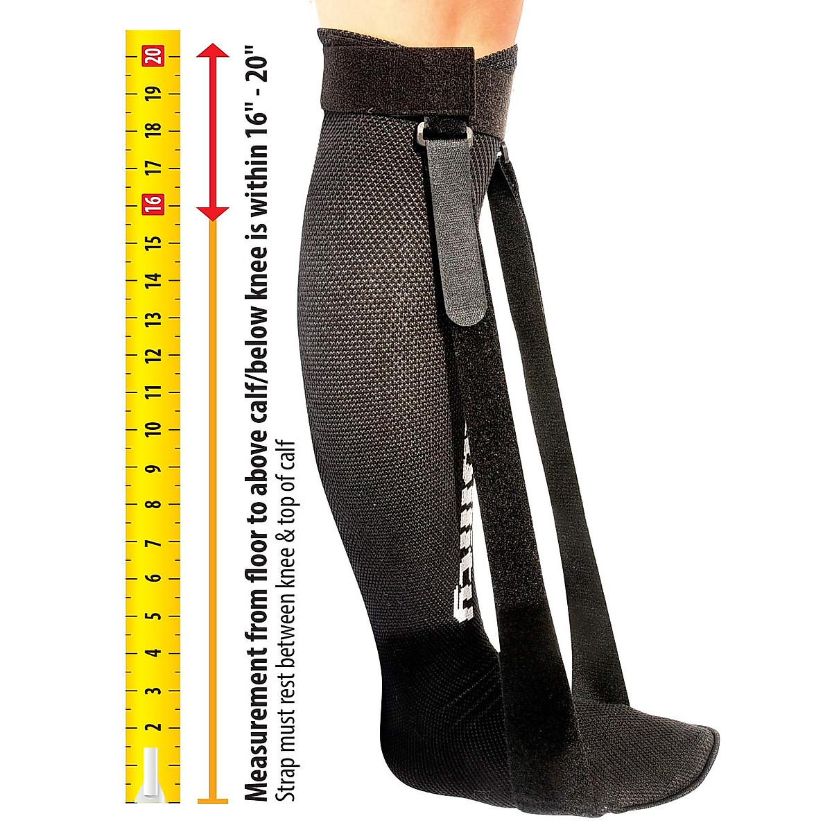 StrictlyStability Double Strap Night Sock for Plantar Fasciitis and Achilles Tendonitis (Large)