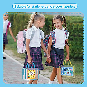 6 Packs Toy Storage Bags PVC Waterproof Organizers Toy Bags Reusable Clear PVC Board Game Storage with Zipper and Handle for Board Games, Building Blocks, Puzzles, Toys and Handmade Accessories