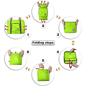 WANDF for Frontier Airlines United Airlines 18" Foldable Travel Duffle Bag for Travel Gym Sports Weekender Bag, Green