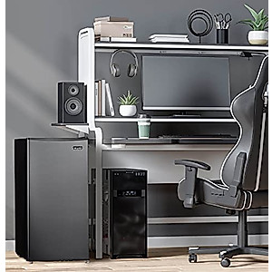 NewAir 3.3 Cu. Ft. Compact Mini Refrigerator with Freezer in Gray, Can Dispenser and Energy Star, Perfect for Dorm Rooms, Bedrooms, Home Offices, and RV Vans