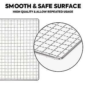 ICECO BBQ Wire Mesh Grill Net Grate, 15"x15" Stainless Steel Barbecue Grill Racks, BBQ Accessories for Charcoal Grill, Kebab Grill, Hibachi Grill, Yakitori Grill, Outdoor Camping