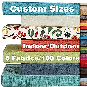 Custom Bench Cushions,Piping Design Bench Seat Cushion for Indoor/Outdoor Furniture,75D High-Resilience Foam Bench Cushions for Patio Garden Bay Window Cushions,100+Colors