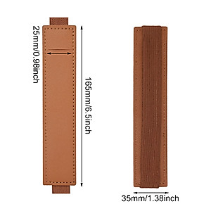 Honbay 6PCS Elastic Band Pen Holder PU Leather Pen Sleeve Pouch Journal Pencil Holder for Notebook Planners Binders and Books (6 Color)