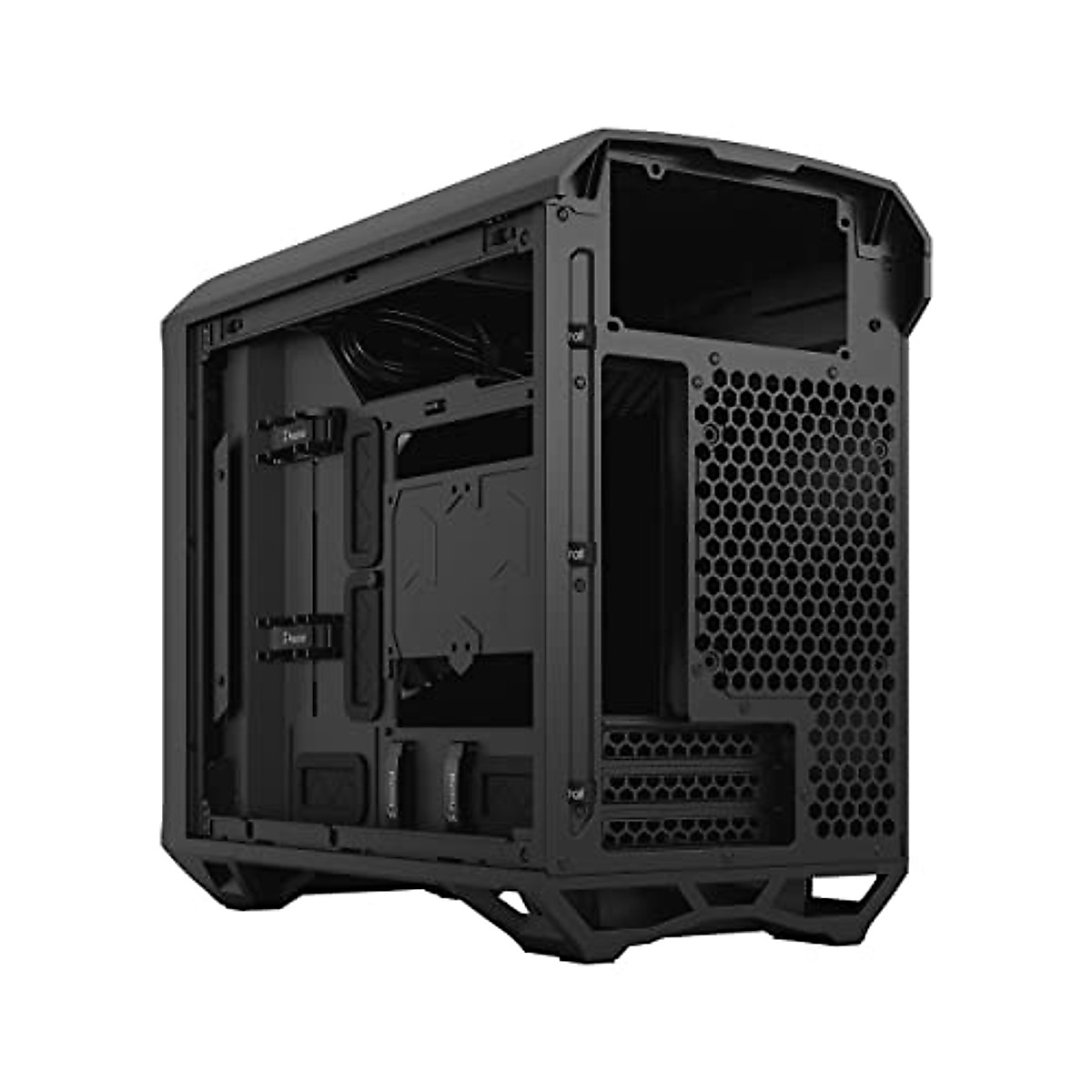 Fractal Design Torrent Nano Black - Solid Side Panel - Open Grille for Maximum air Intake - 180mm PWM Fan Included - Type C - mITX Airflow Mini Tower PC Gaming Case