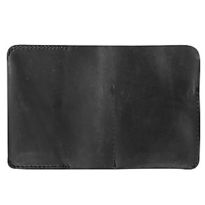 Hide & Drink, Bifold Card Holder Handmade from Full Grain Leather, Credit Card Storage, Money Organizer, Cash Case, Minimalist Wallet :: Charcoal Black