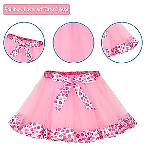 QUJQOM Costume Outfit Girls Kids Birthday Princess Tutu Dress with Necklace Earring Earring QM032XXL