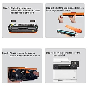 204A Black Toner Cartridge CF510A Replacement for HP 204A Black for Color Pro MFP M180nw M180n M181fw M154a M154nw Printer(1 Pack)